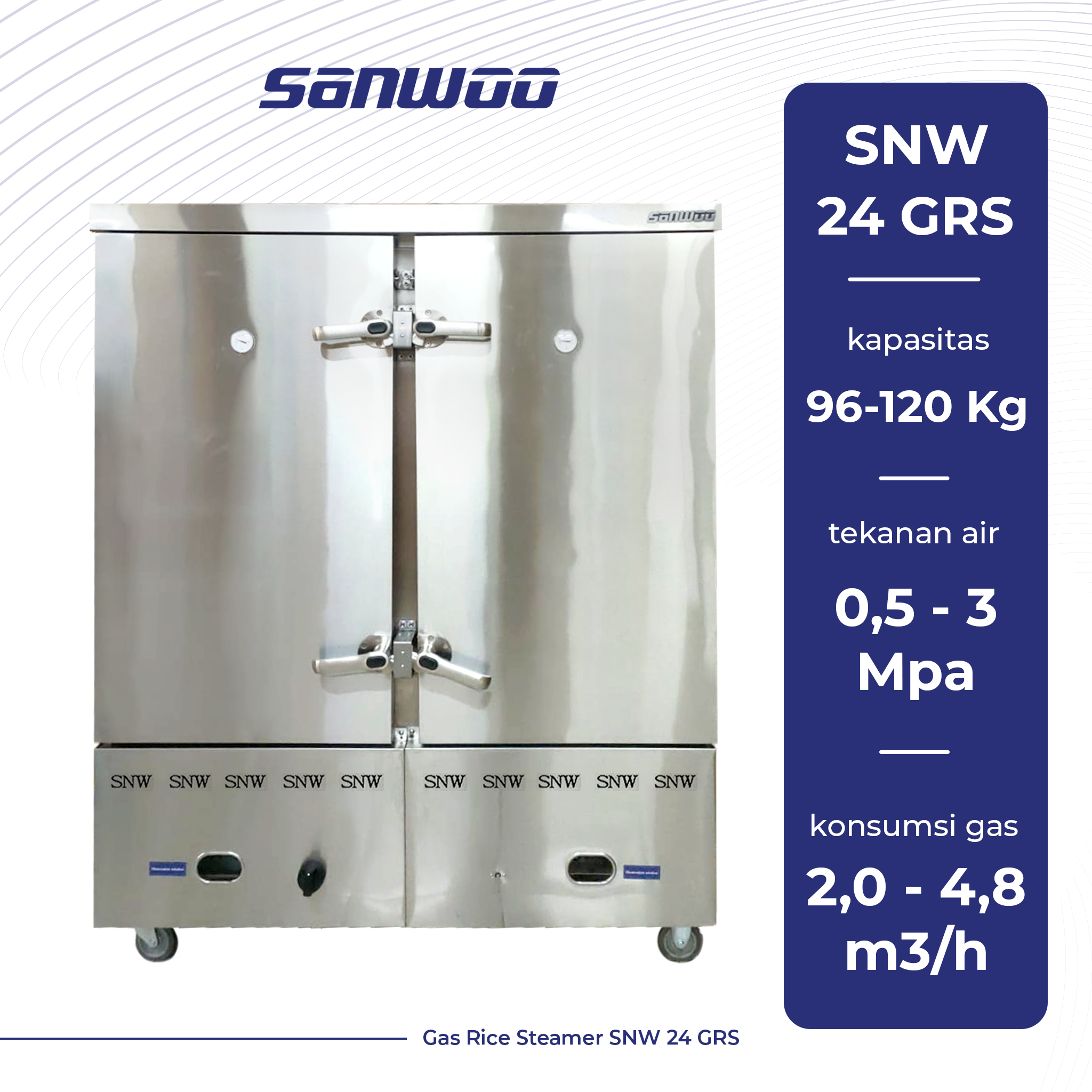 Gas Rice Steamer 24 Tray